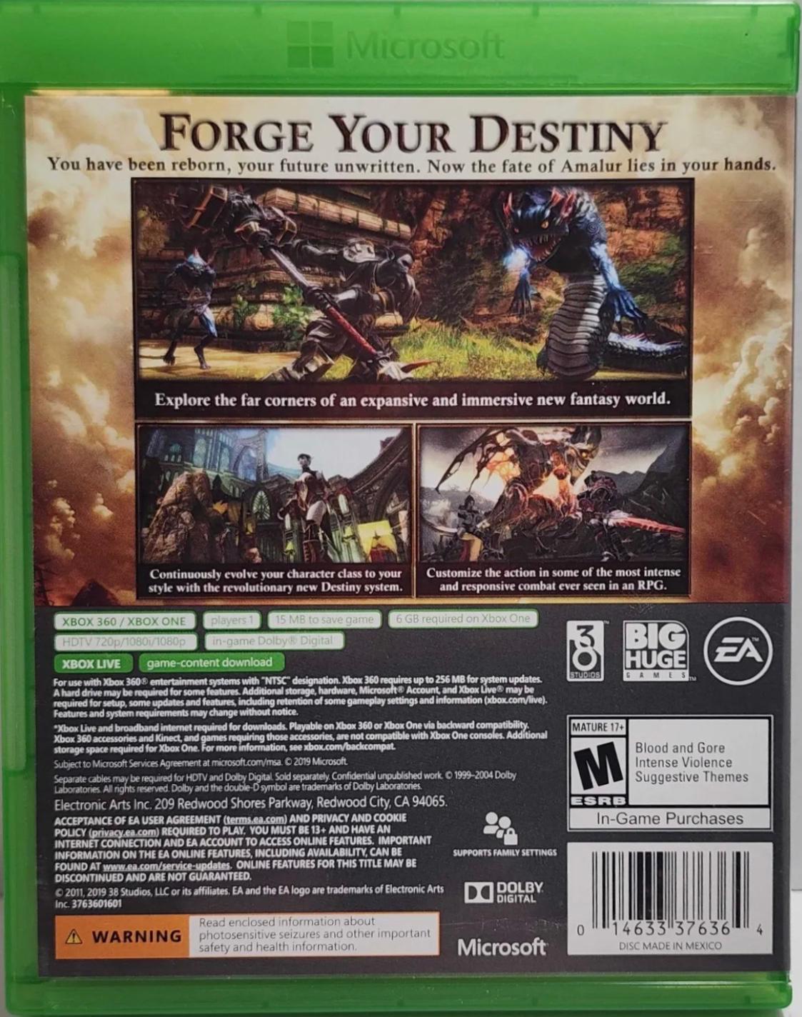 Kingdoms Of Amalur: Reckoning Prices Xbox One | Compare Loose, CIB ...