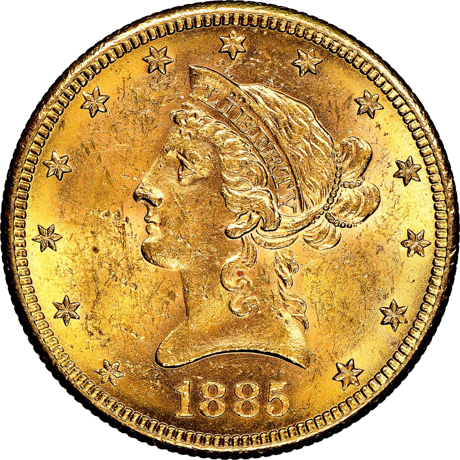 1885 S Liberty Head Gold Double Eagle Prices | Ungraded, NGC, PCGS Values