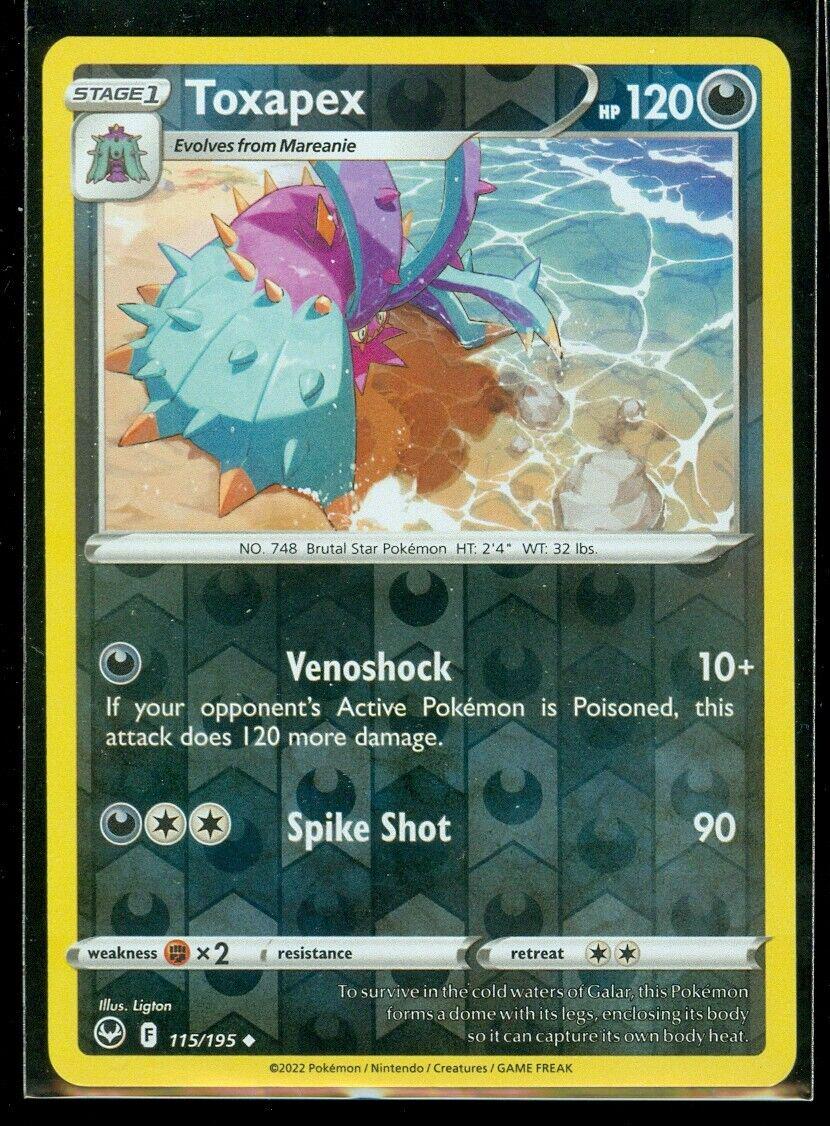 Toxapex [Reverse Holo] #115 Prices | Pokemon Silver Tempest | Pokemon Cards