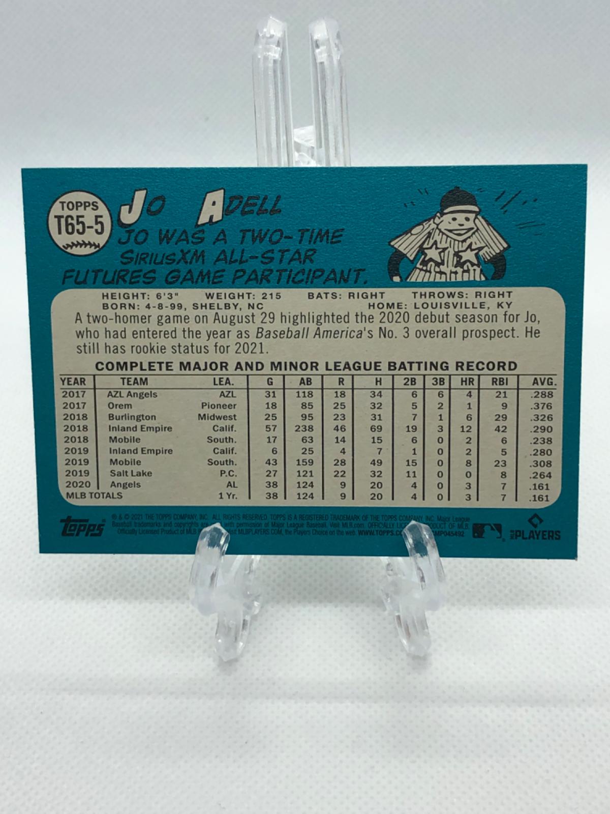 Joe Adell #T65-5 Prices [Rookie] | 2021 Topps | Baseball Cards