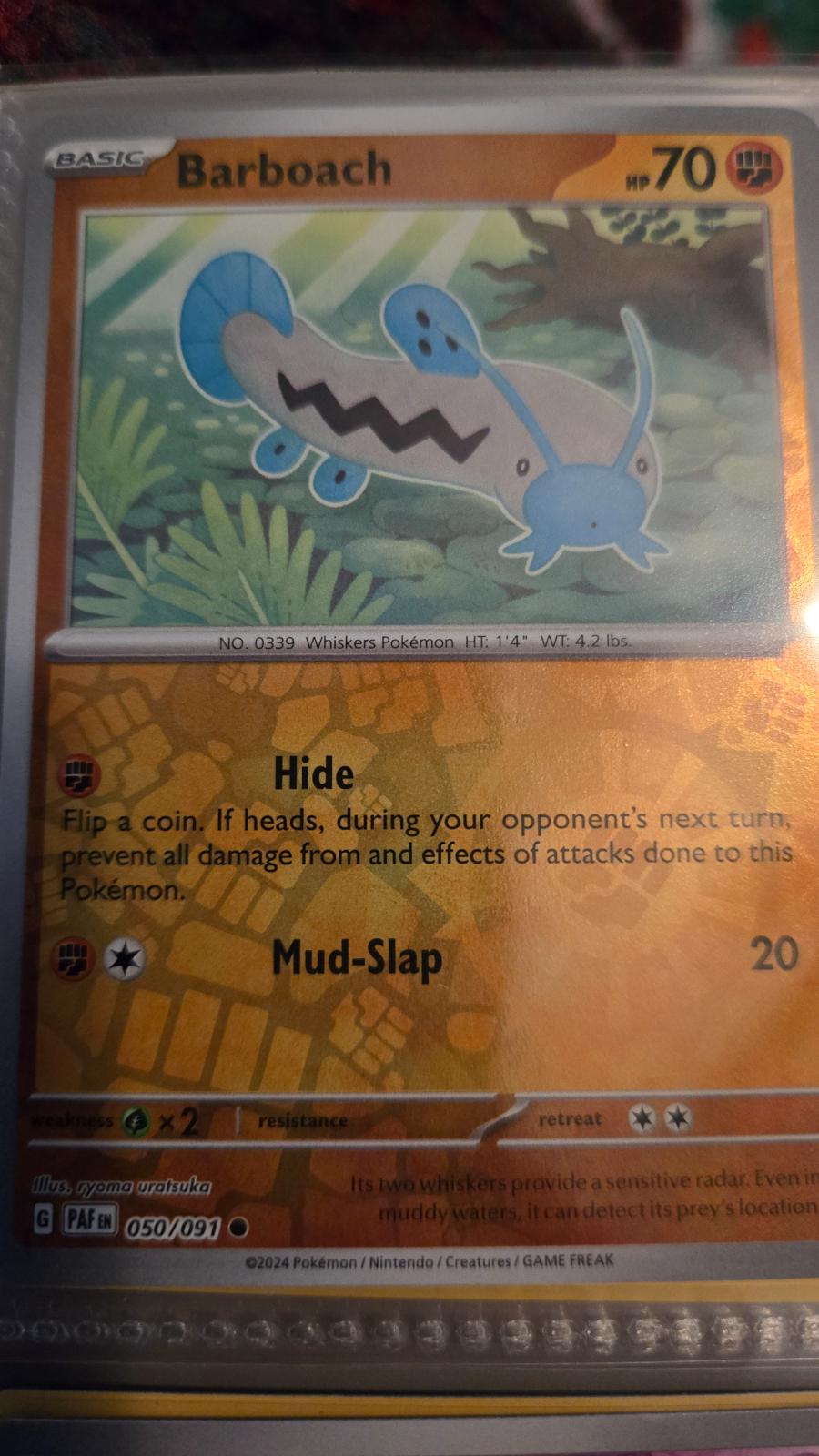 Barboach [Reverse Holo] #50 Prices | Pokemon Paldean Fates | Pokemon Cards