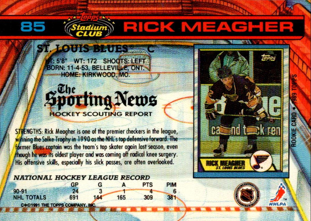Rick Meagher #85 Prices | 1991 Stadium Club | Hockey Cards