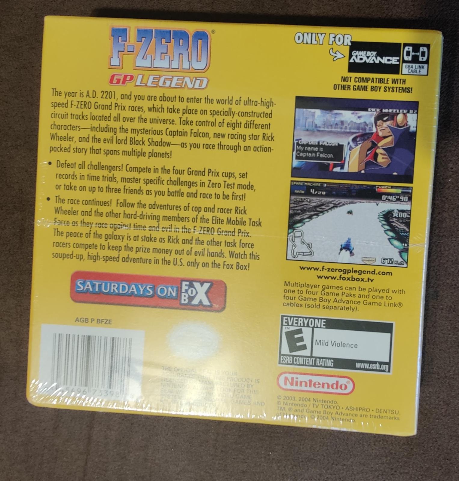 F-Zero GP Legend | New Item, Box, and Manual | GameBoy Advance