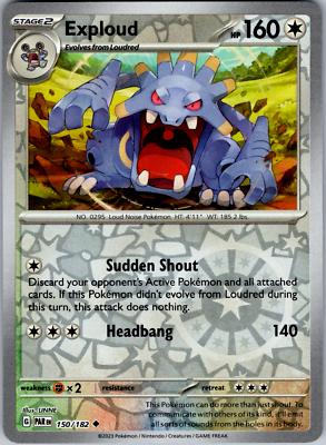 Exploud [Reverse Holo] #150 Prices | Pokemon Paradox Rift | Pokemon Cards