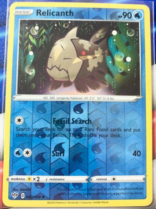 Relicanth [Reverse Holo] #40 Prices | Pokemon Darkness Ablaze | Pokemon ...