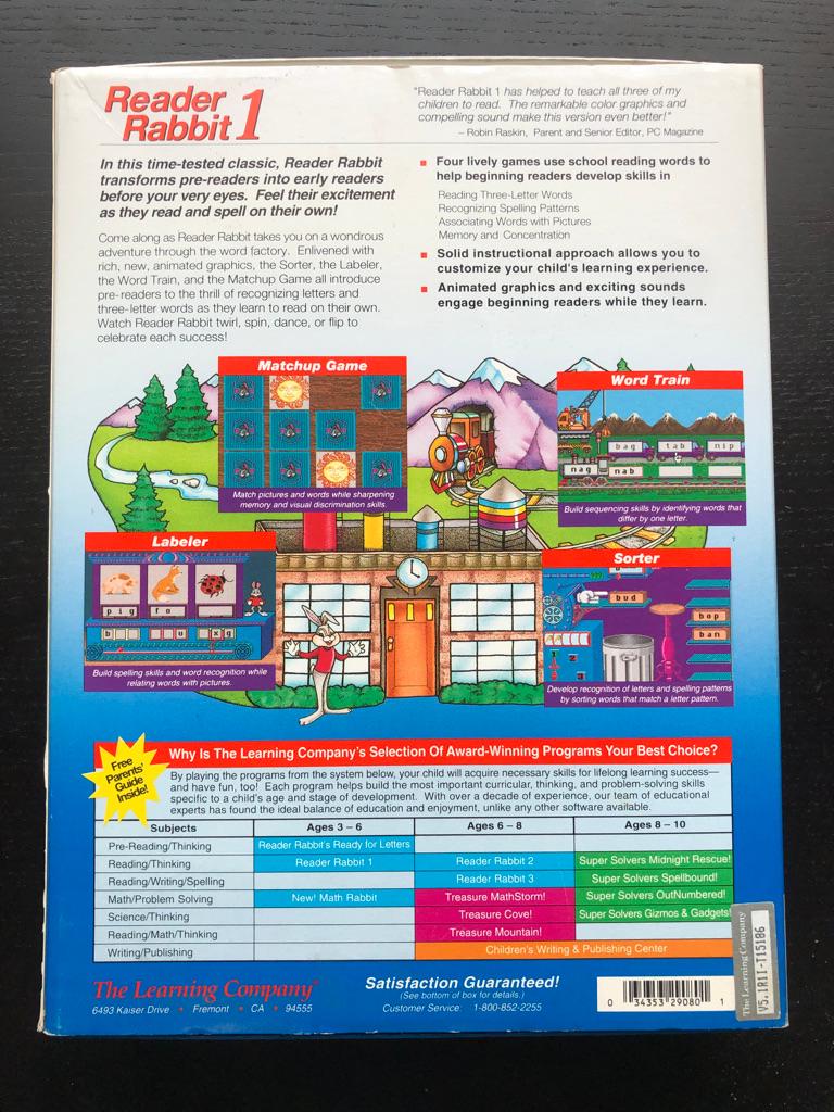 Reader Rabbit 1 Prices PC Games | Compare Loose, CIB & New Prices