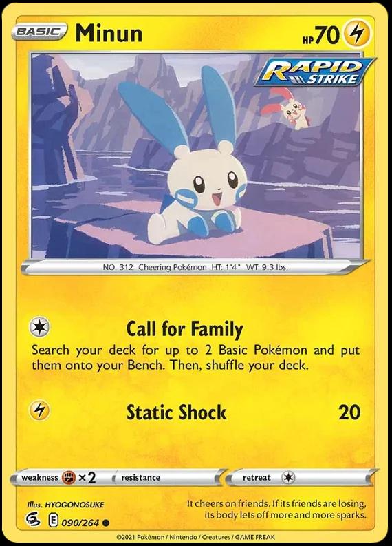Minun #90 Prices | Pokemon Fusion Strike | Pokemon Cards