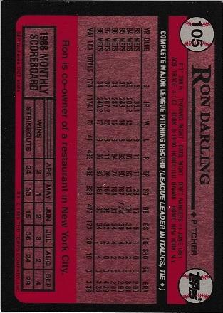 Ron Darling #105 Prices | 1989 Topps | Baseball Cards