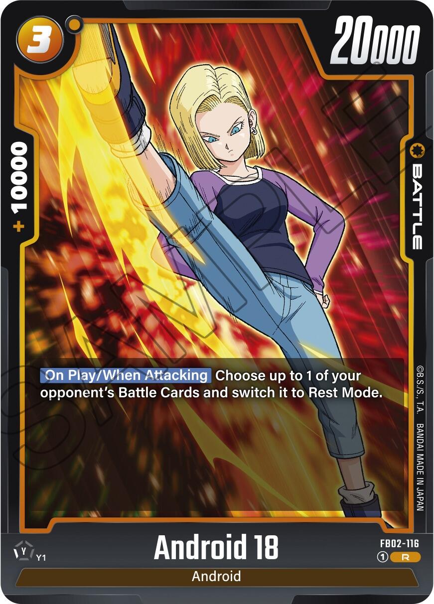 Android 18 [Holo] FB02-116 Prices | Dragon Ball Fusion World Blazing Aura | Dragon Ball Cards