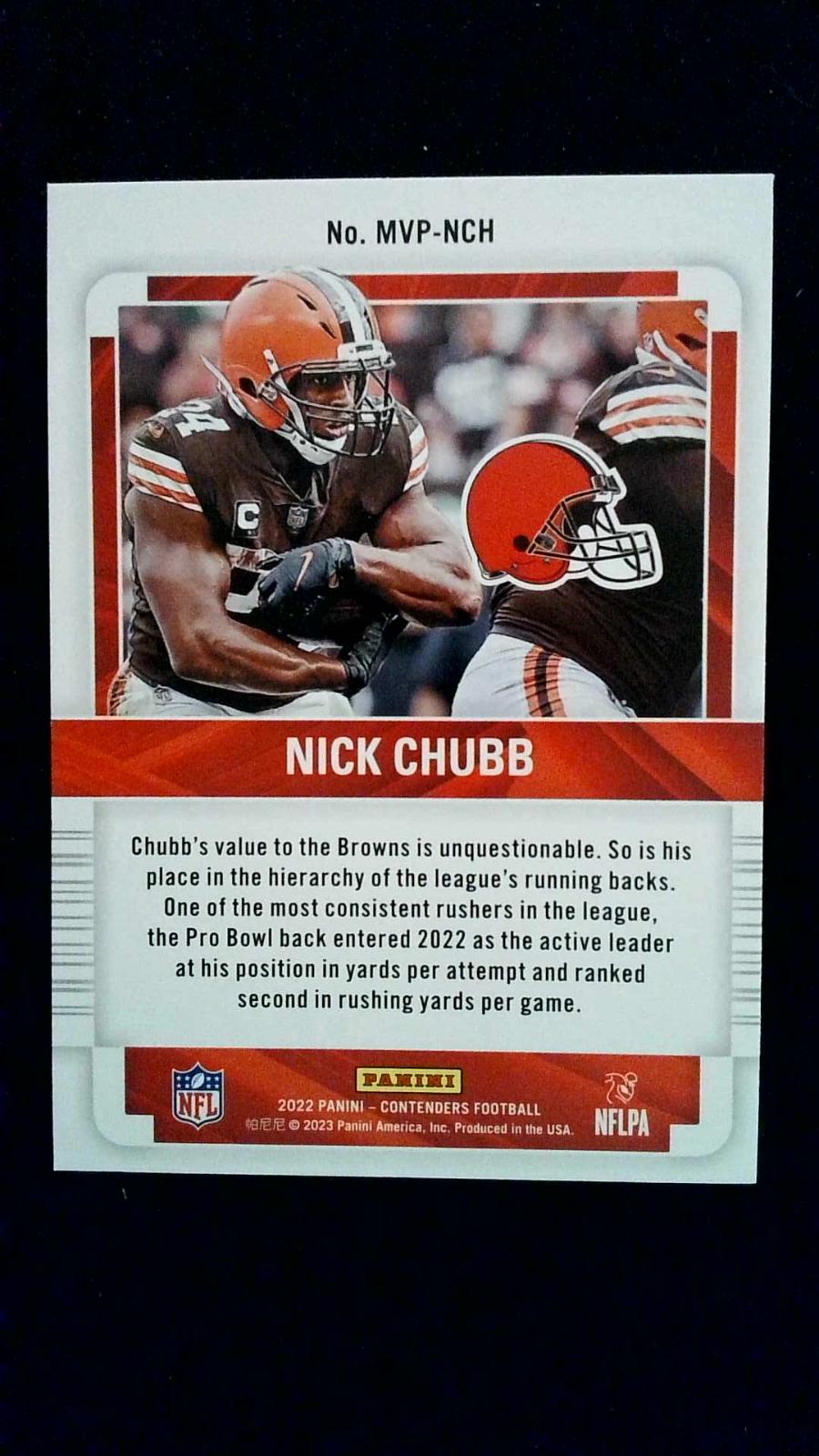 Nick Chubb #MVP-NCH Prices | 2022 Panini Contenders MVP | Football Cards