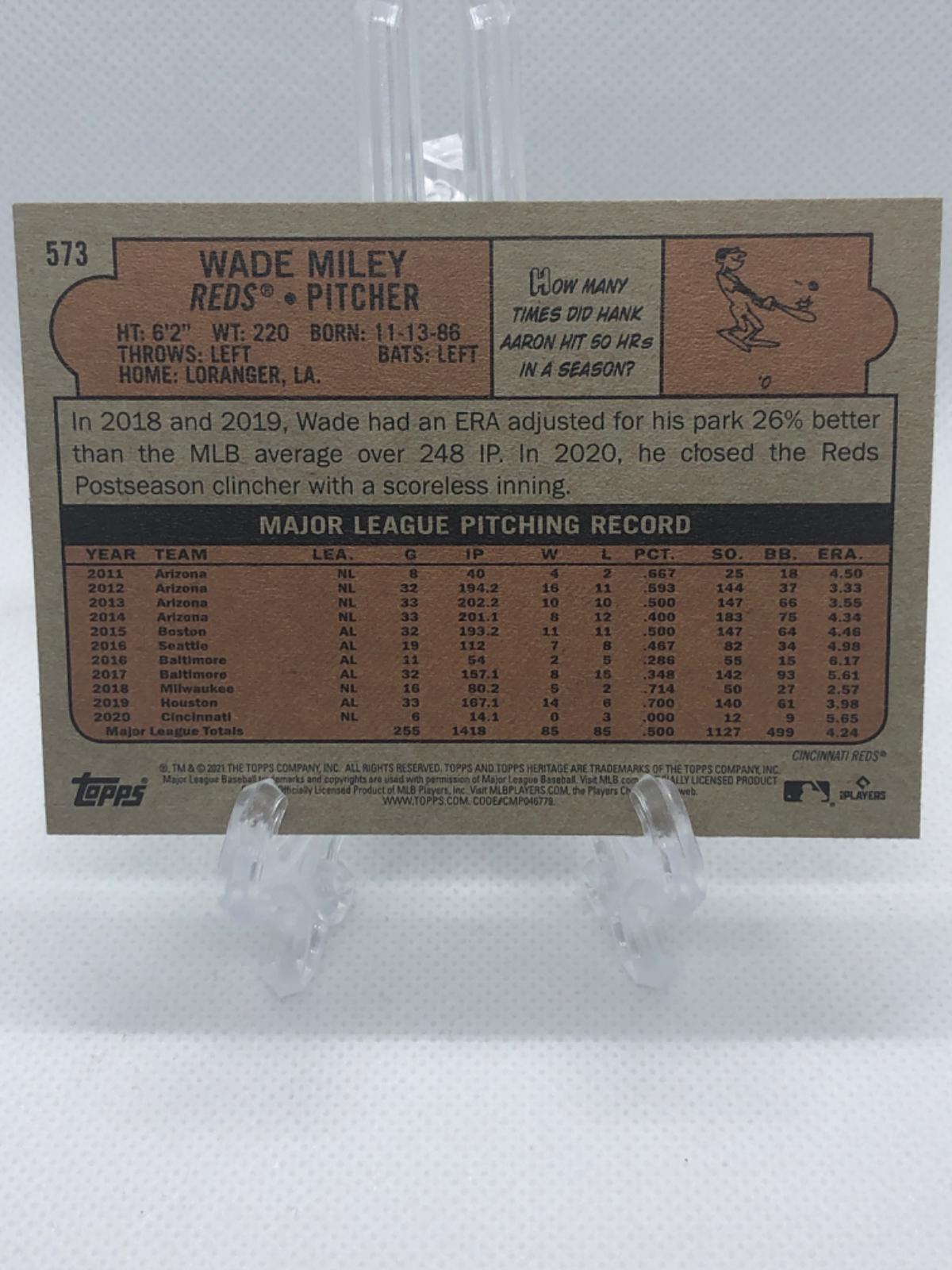 Wade Miley #573 Prices | 2021 Topps Heritage | Baseball Cards