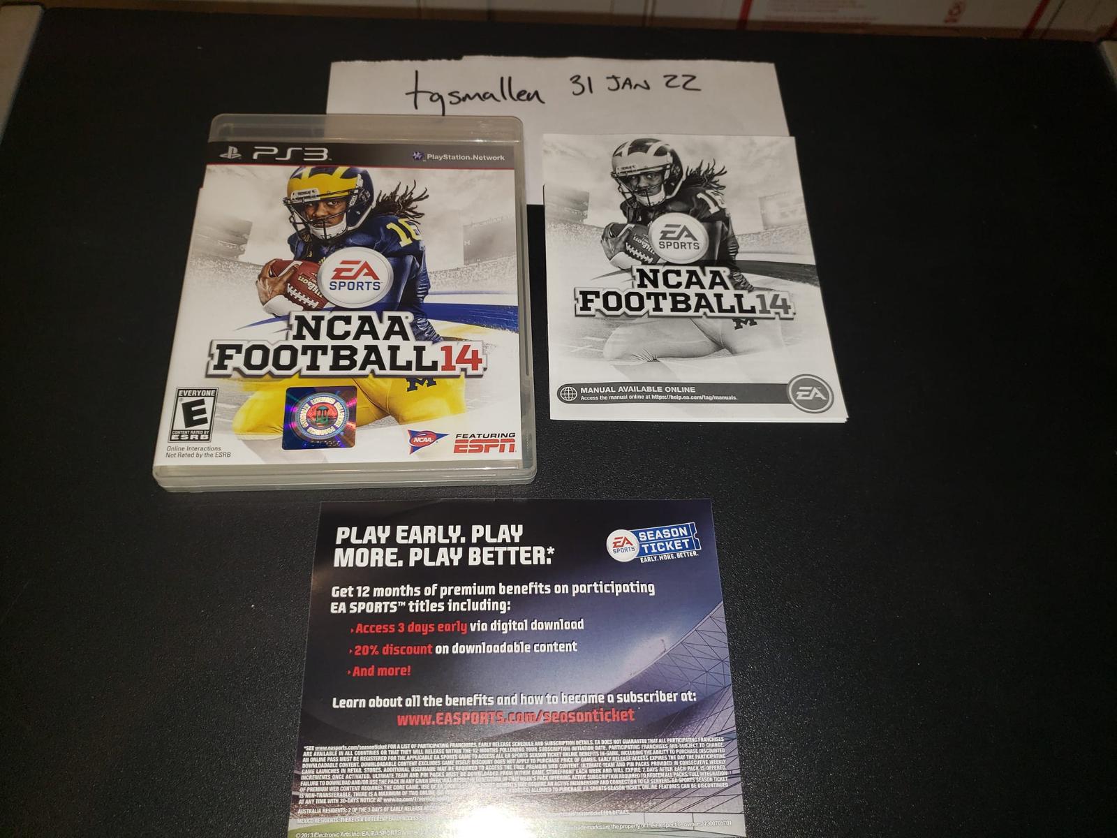 NCAA Football 14 | Box and Manual only | Playstation 3