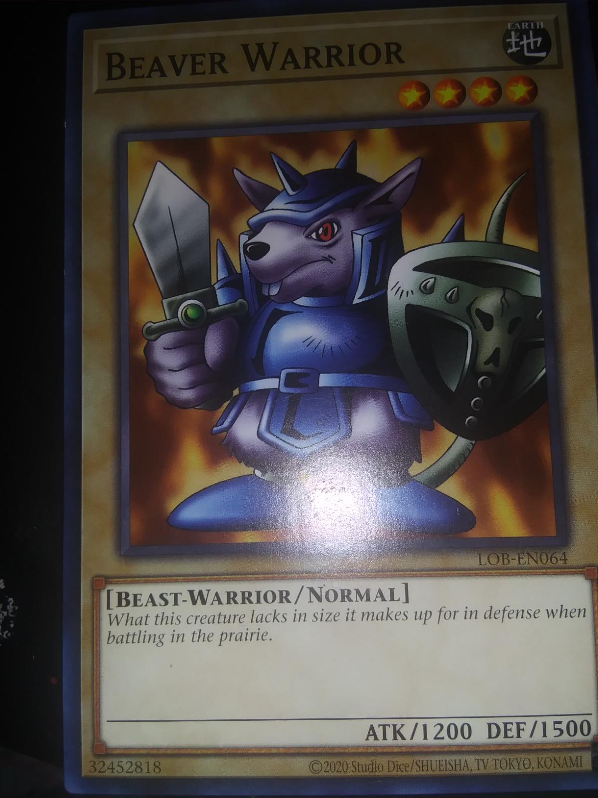 Beaver Warrior | Ungraded | YuGiOh Legend of Blue Eyes White Dragon ...