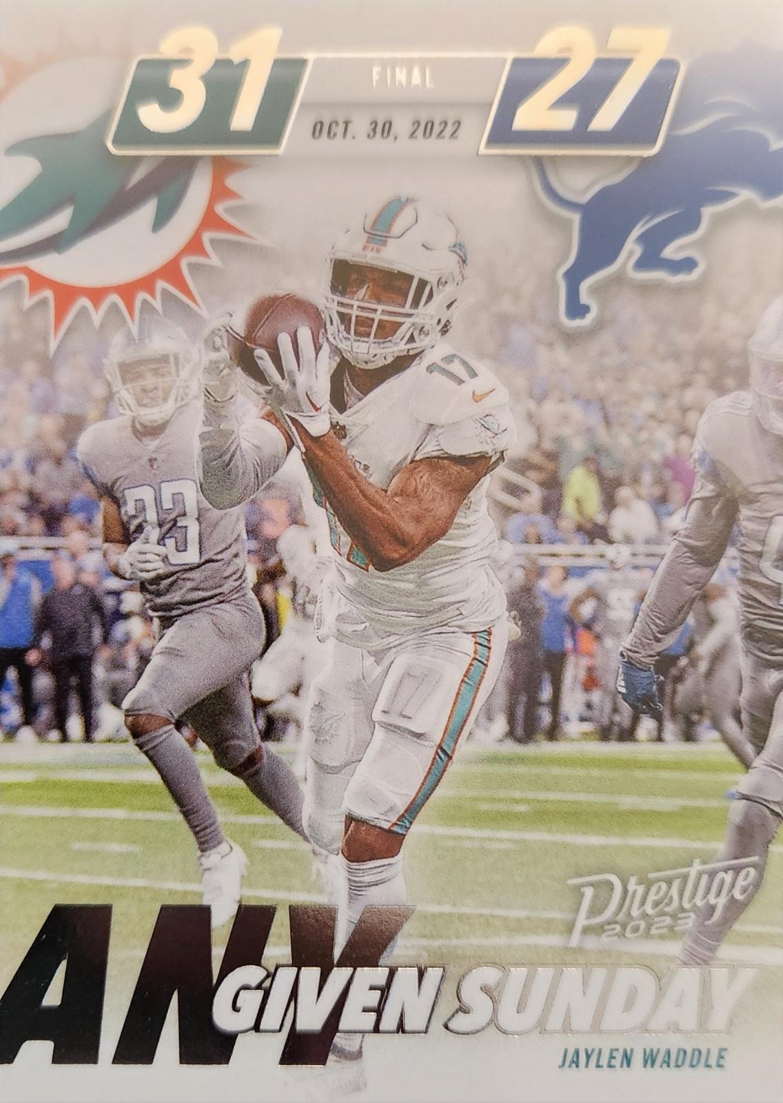 Jaylen Waddle #AGS-20 Prices | 2023 Panini Prestige Any Given Sunday ...