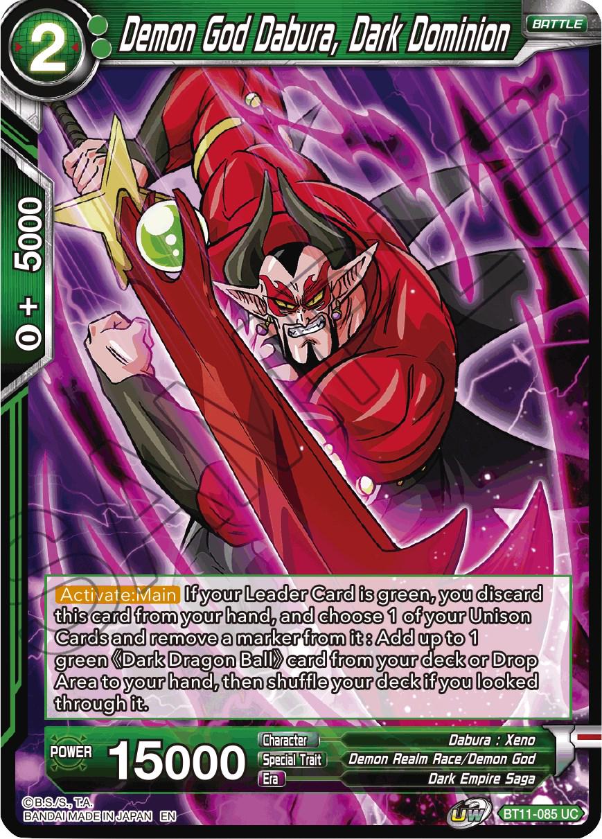 Цены на Demon God Dabura, Dark Dominion BT11-085 | Dragon Ball Super ...