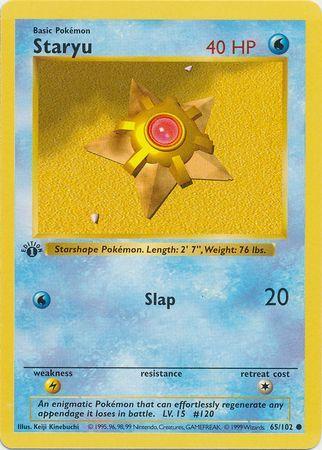 Staryu [1st Edition] #65 Prices | Pokemon Base Set | Pokemon Cards