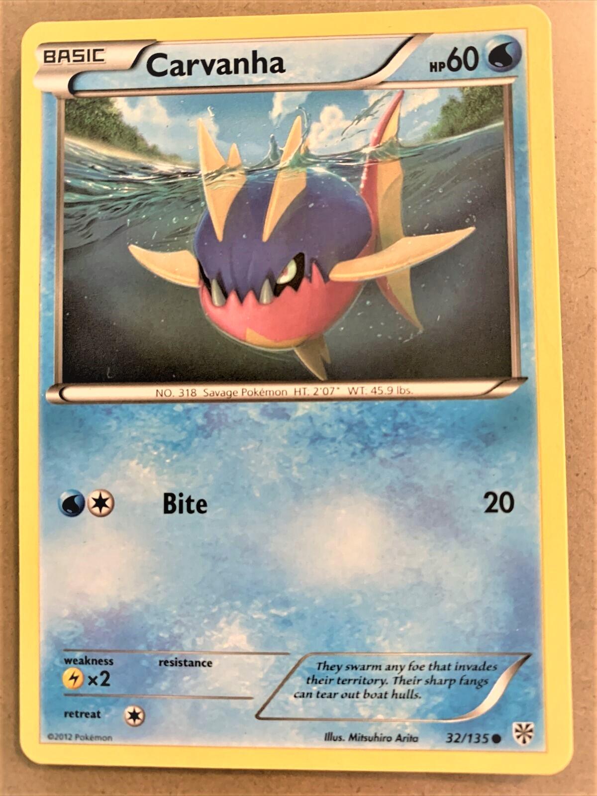 Carvanha #32 Prices | Pokemon Plasma Storm | Pokemon Cards