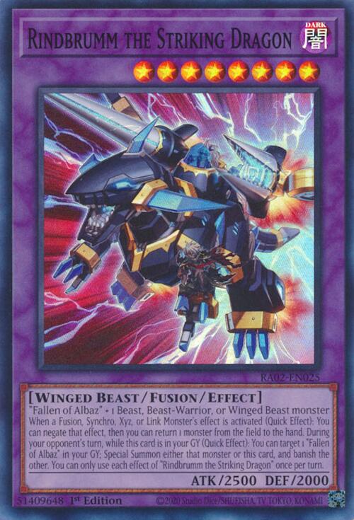 Rindbrumm the Striking Dragon [Super Rare] RA02-EN025 Prices | YuGiOh ...