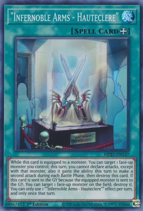 Infernoble Arms - Hauteclere MP21-EN137 Prices | YuGiOh 2021 Tin of ...
