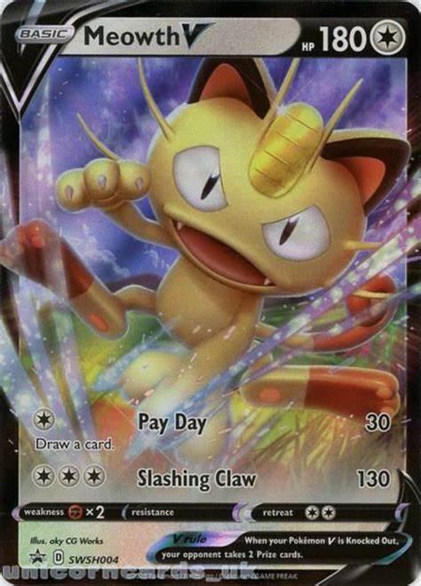 Meowth V #SWSH004 Prices | Pokemon Promo | Pokemon Cards