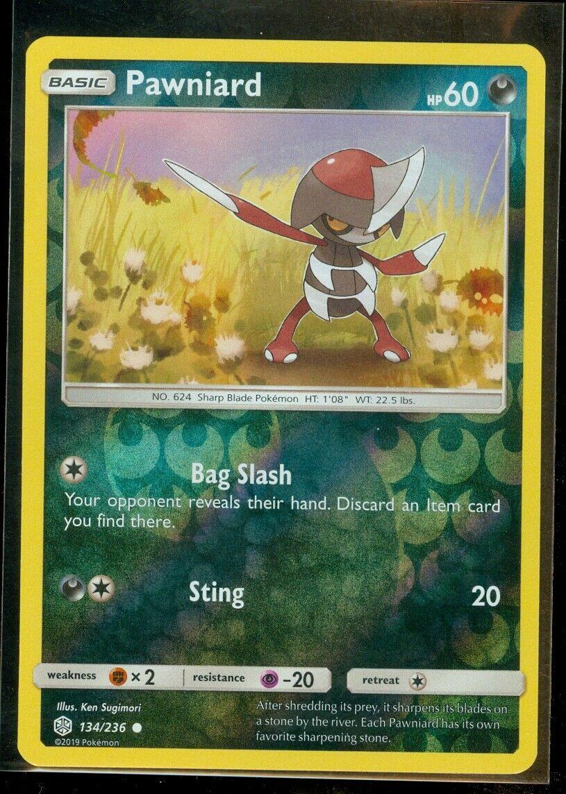 Pawniard [Reverse Holo] #134 Prices | Pokemon Cosmic Eclipse | Pokemon ...