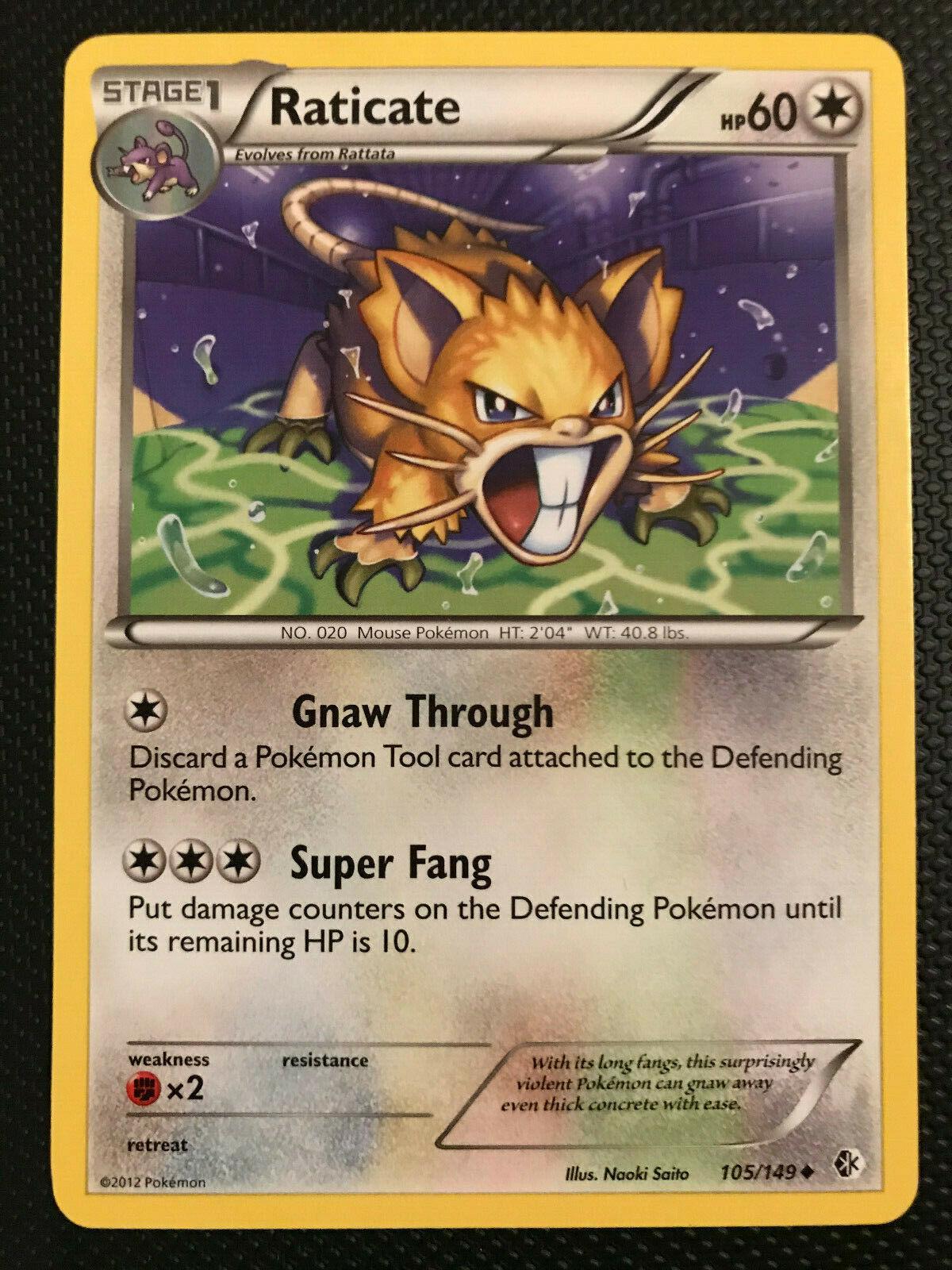 Raticate #105 Prices | Pokemon Boundaries Crossed | Pokemon Cards