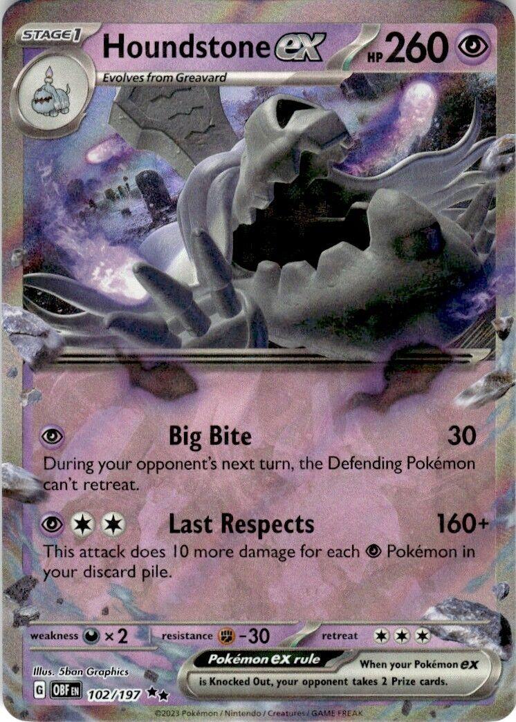 Houndstone ex #102 Prices | Pokemon Obsidian Flames | Pokemon Cards
