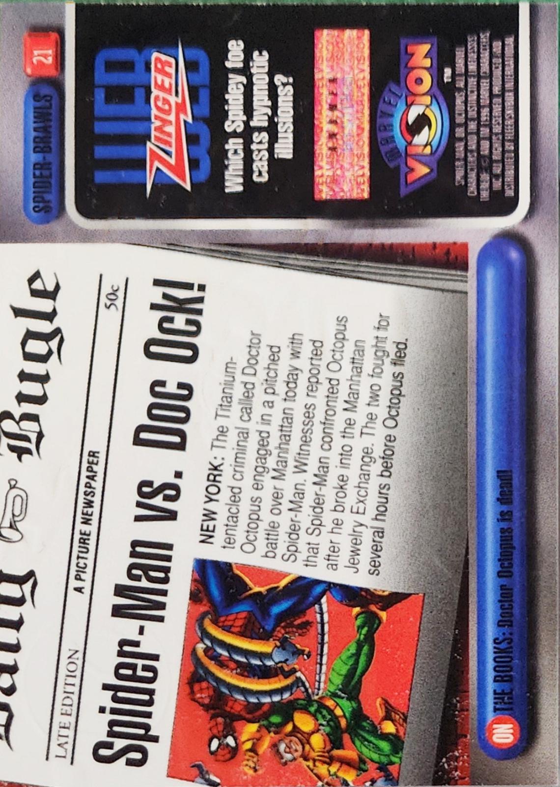 Spider-Man Vs. Doctor Octopus #21 Prices | Marvel 1996 Fleer Vision ...