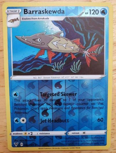 Barraskewda [Reverse Holo] | Ungraded | Pokemon Vivid Voltage