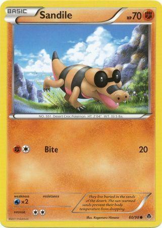 Sandile #60 Prices | Pokemon Emerging Powers | Pokemon Cards