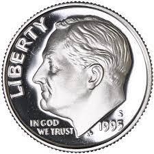 1995 S [CLAD PROOF] Roosevelt Dime Prices | Ungraded, NGC, PCGS Values
