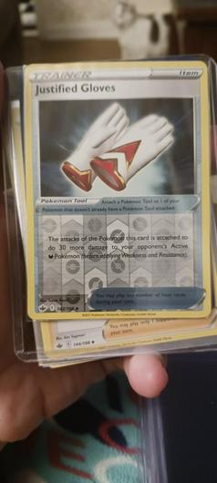 Justified Gloves [Reverse Holo] | Ungraded | Pokemon Chilling Reign