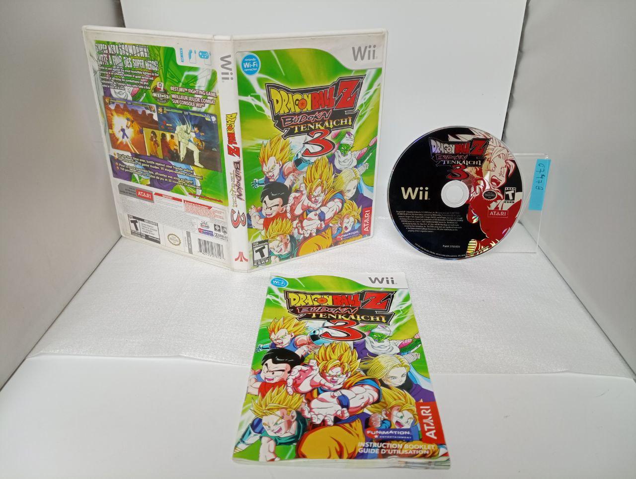 Dragon Ball Z Budokai Tenkaichi 3 | Item, Box, and Manual | Wii