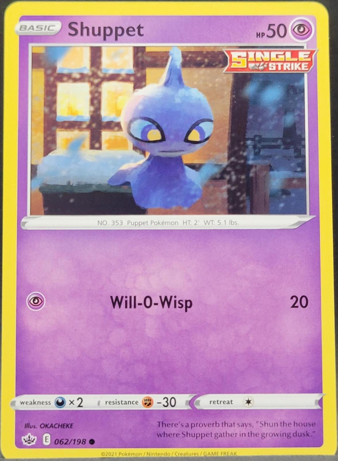 Shuppet #62 Prices | Pokemon Chilling Reign | Pokemon Cards