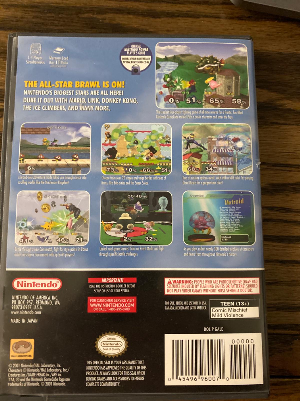 Super Smash Bros. Melee | Item, Box, and Manual | Gamecube