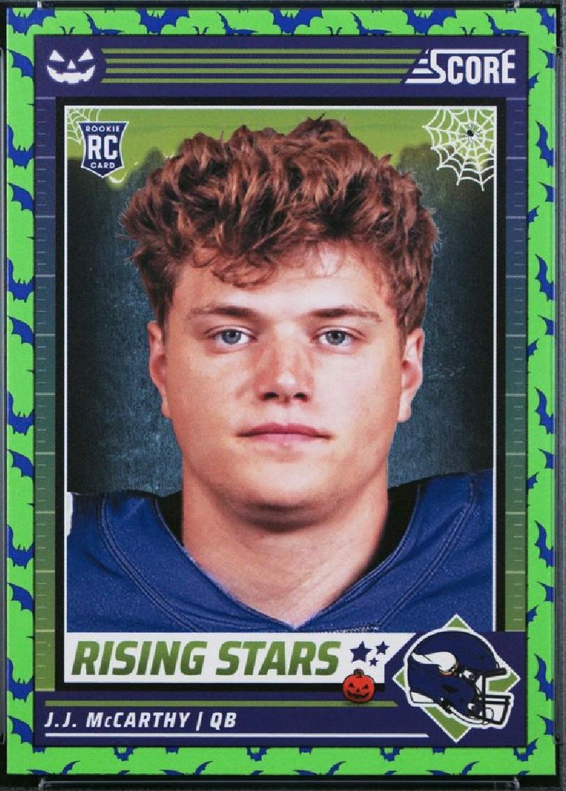 J.J. McCarthy [Green Bats] #19 Prices [Rookie] | 2024 Panini Score-A ...