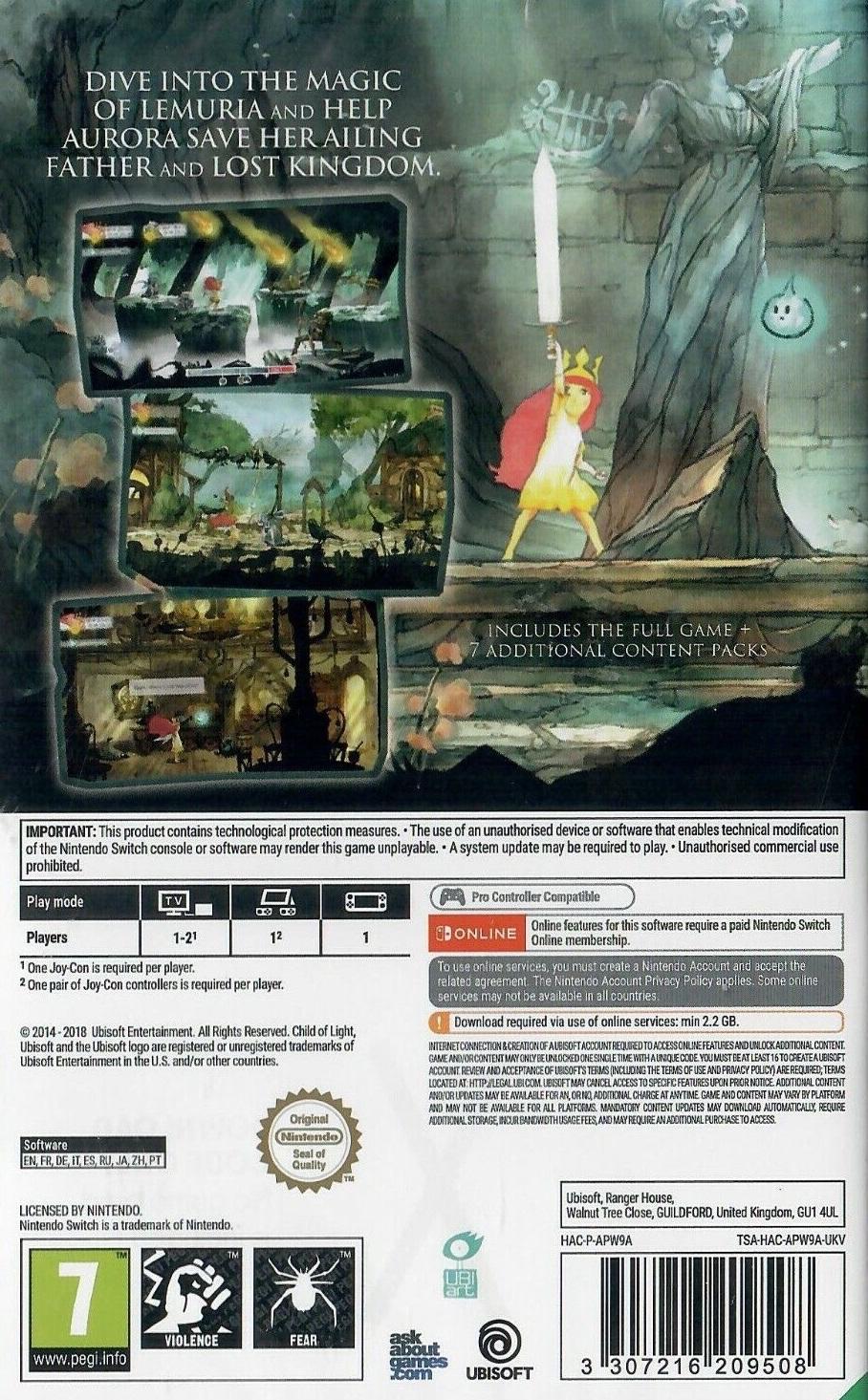 Child of Light [Ultimate Edition Code in Box] Prices PAL Nintendo ...