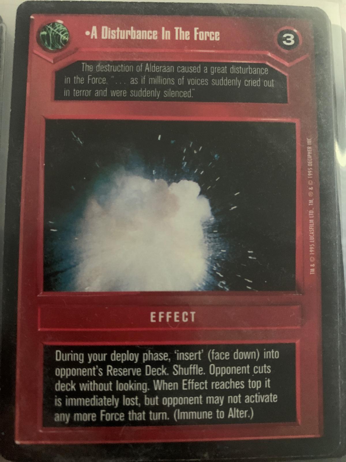 A Disturbance In The Force Prices | Star Wars CCG Premiere | Star Wars ...