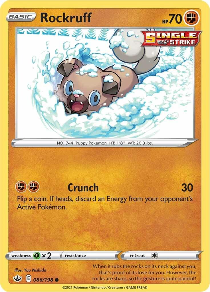 Rockruff #86 Prices | Pokemon Chilling Reign | Pokemon Cards