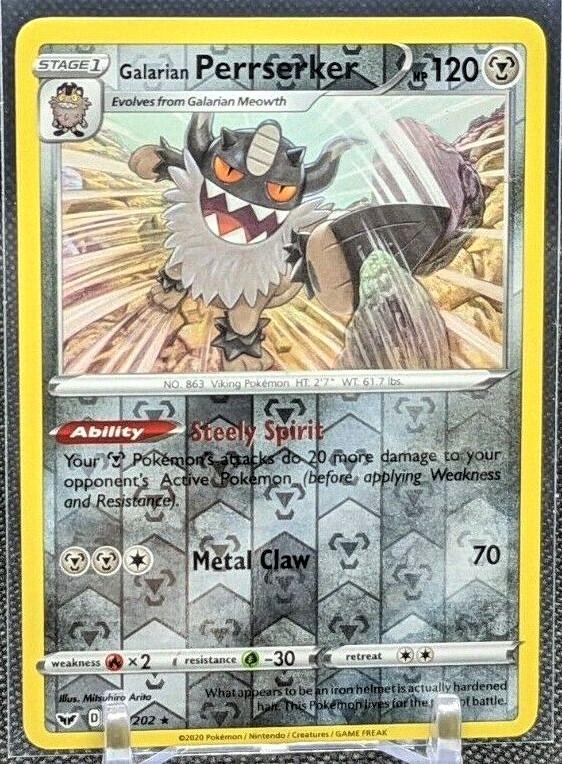 Galarian Perrserker [Reverse Holo] #128 Prices | Pokemon Sword & Shield ...