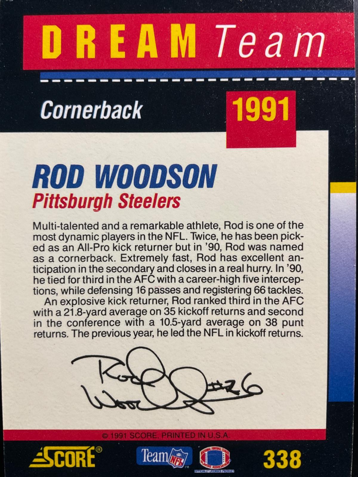 Rod Woodson #338 Prices | 1991 Score | Football Cards