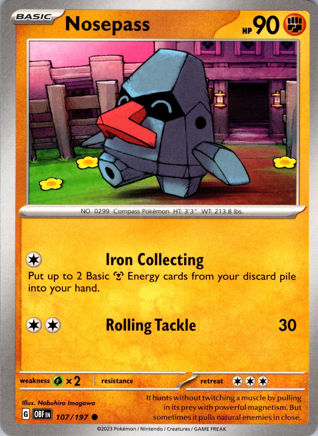 Nosepass #107 Prices | Pokemon Obsidian Flames | Pokemon Cards