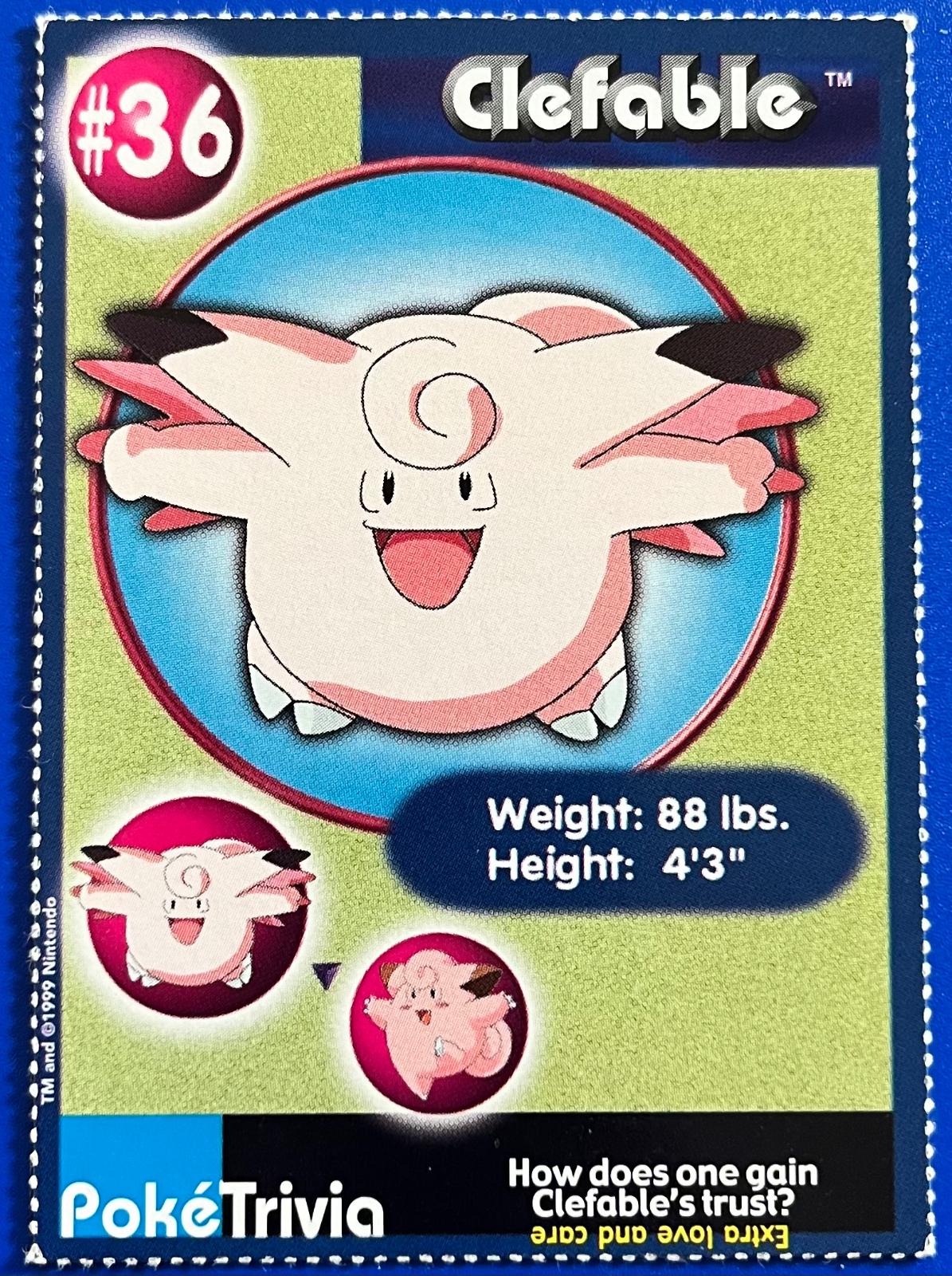 Clefable #36 Prices | Pokemon Burger King | Pokemon Cards