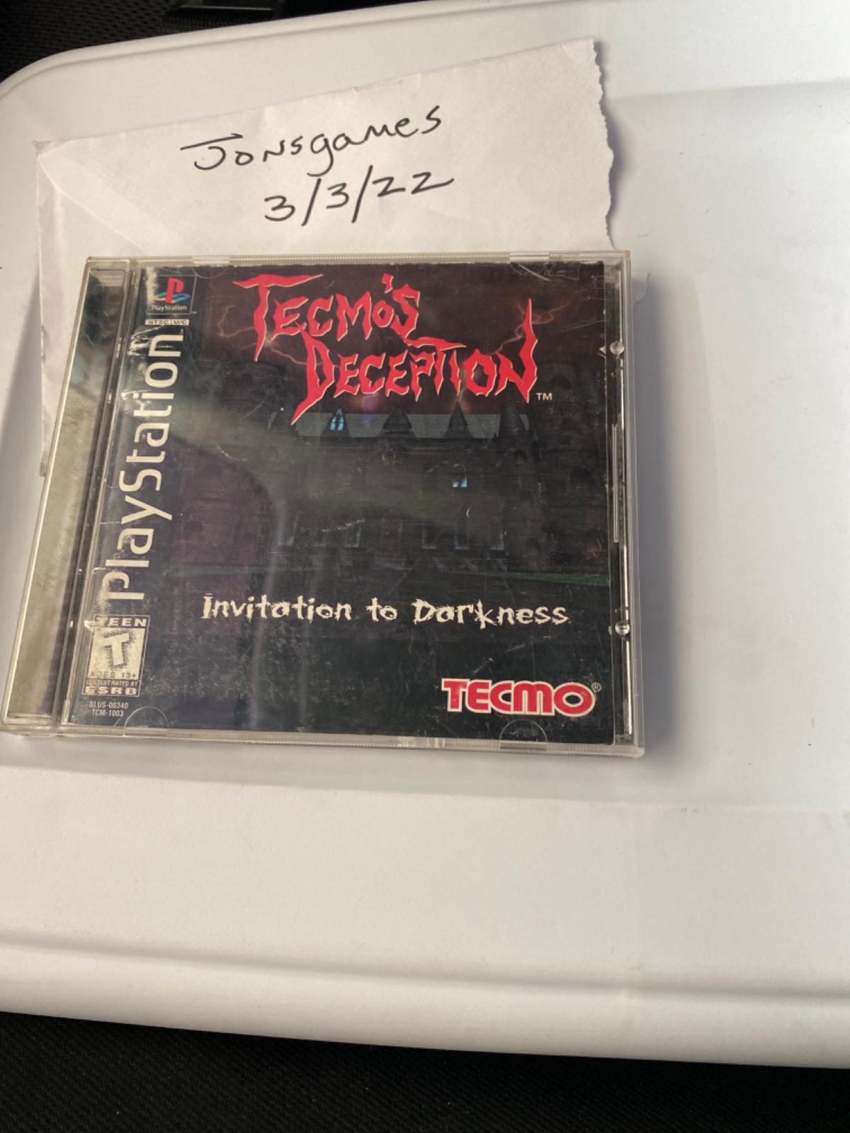 Tecmo's Deception Invitation to Darkness | Item, Box, and Manual ...