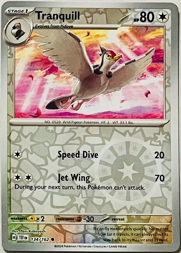 Tranquill [Reverse Holo] #134 Prices | Pokemon Temporal Forces ...