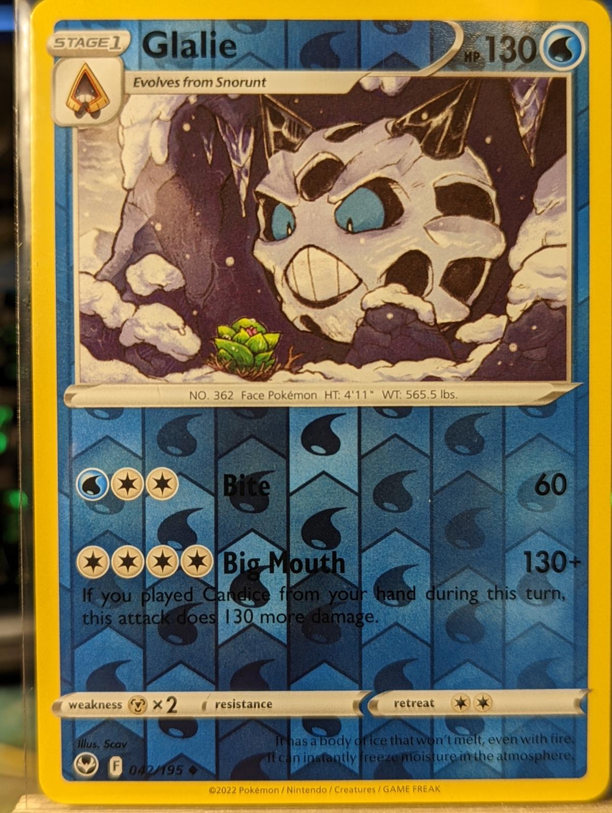 Glalie [Reverse Holo] #42 Prices | Pokemon Silver Tempest | Pokemon Cards