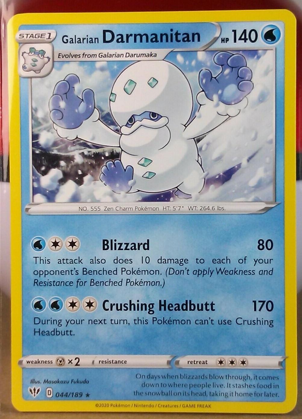 Galarian Darmanitan #44 Prices | Pokemon Darkness Ablaze | Pokemon Cards