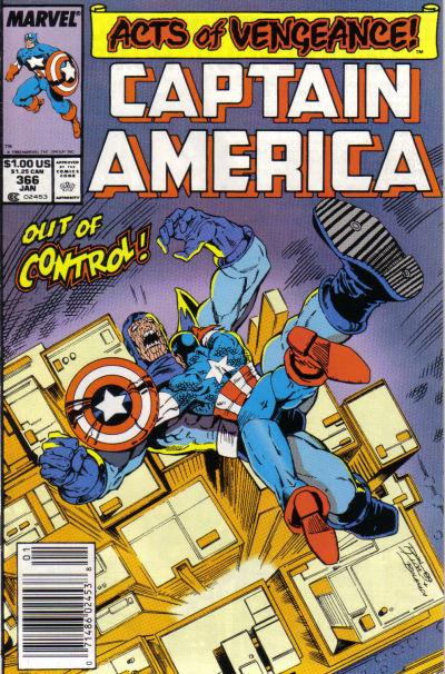 Captain America [Newsstand] #366 (1990) Prices | Captain America Series
