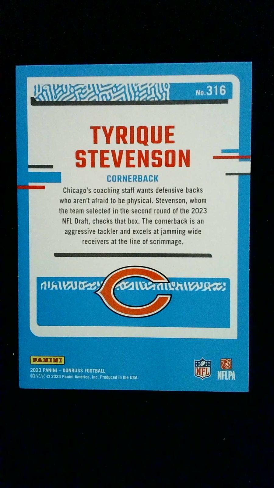 Tyrique Stevenson #316 Prices [Rookie] | 2023 Panini Donruss | Football ...