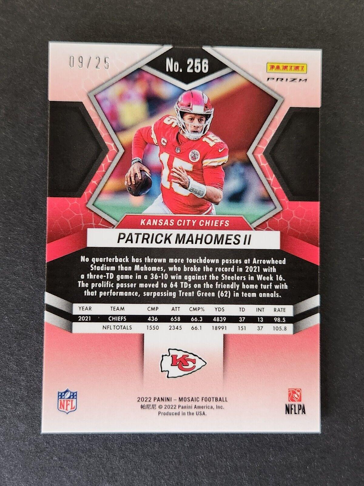 Patrick Mahomes II [Orange Fluorescent] #256 Prices | 2022 Panini ...